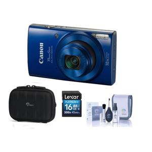 Canon PowerShot ELPH 190 Digital Camera and Free Accessories, Blue