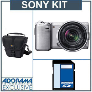 Sony Alpha NEX-5N Camera with Sony 18-55mm, Silver,Bundle NEX5NK/S A