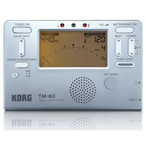 Korg TM-60 Combo Tuner and Metronome, Silver