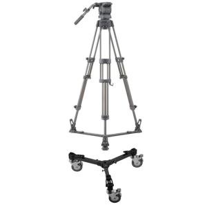 Libec RS-250R and DL-5B Dolly Kit - Includes RH25R 75mm Fluid Head with ...