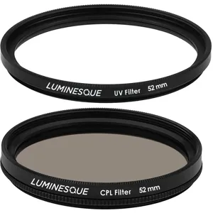 Luminesque 58mm Circular Polarizer and UV Slim PRO Filter Kit UVS-CPKS58