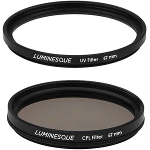 Luminesque 67mm Circular Polarizer and UV Slim PRO Filter Kit UVS-CPKS67