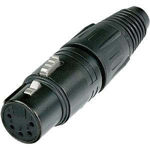 Neutrik NC5FX-B 5-Pole XLR Female Cable Connector, Black Housing, Gold ...
