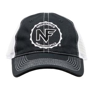 Nightforce Optics Mesh Back, Embroidered Logo Ball Cap, Black
