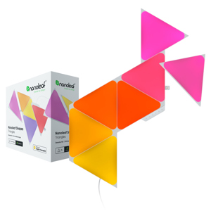 Nanoleaf Shapes Triangles Smarter Kit with 7x Multicolor Triangle Light ...