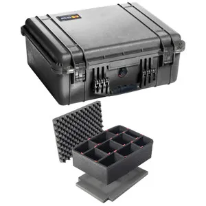 Pelican 1550 Watertight Hard Case with Foam Insert, with Divider Kit ...