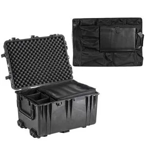 Pelican 1660 Watertight Wheeled Hard Case with Dividers, Black, w/Lid ...