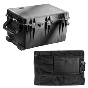 Pelican 1660 Watertight Wheeled Hard Case, Black, w/PC1669 Photo Lid ...