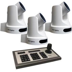 PTZOptics 3x 2MP Full HD Indoor PTZ Camera,20x Optical Zoom, White W/IP ...