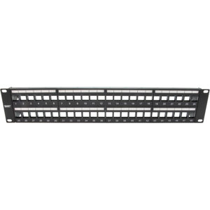 Platinum Tools 48-Port 2U 19" Shielded Unloaded Patch Panel 644-48SU