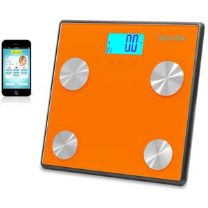 Pyle PHLSCBT4 Bluetooth Digital Weight & Personal Health Scale, Orange