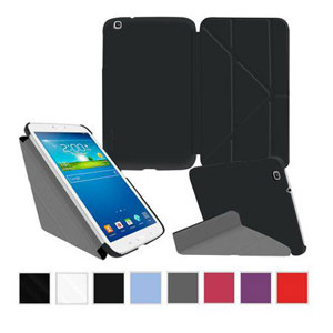 rooCASE Origami SlimShell Case Cover for Samsung Galaxy Tab 3 8.0, Black