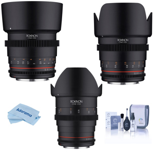 Rokinon 24mm, 50mm & 85mm T1.5 Cine DSX High-Speed 3-Lens Kit for MFT