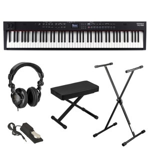 Roland RD-88 88-Key Stage Digital Piano, Black with Accessories Kit RD ...