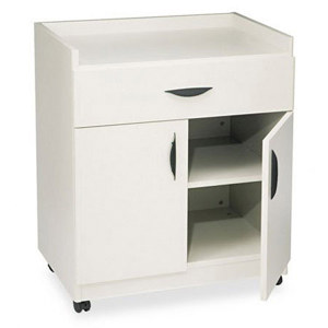 Safco Deluxe Mobile Laminate Machine Stand with Pullout Drawer, Gray