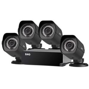 Sho sPoE Security System, 4x 1080p Weatherproof Outdoor Cameras & 8 Ch ...