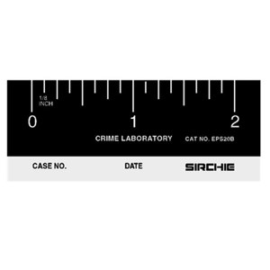 Sirchie 2" Disposable Photo Evidence Rules, 100 Set, White On Black EPS20B
