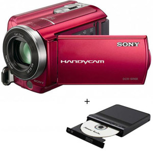 Sony DCR-SR68 80GB HDD HiDef Handycam Camcorder - Red SODCRSR68RP