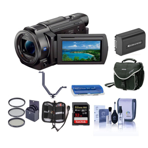 Sony FDR-AX33 4K Ultra HD Handycam Camcorder with Premium Accessory ...