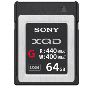 Sony G Series 64GB XQD Memory Card, 400MB/s Write, 440MB/s Read