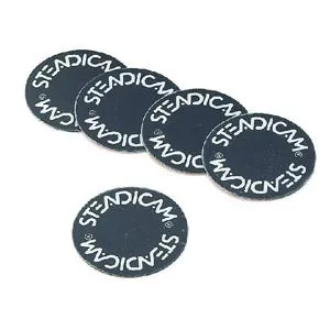 SteadiCam Heavy Plastic Round Logo Self-Stick Label Sticker, 1" 602-0001