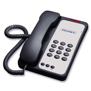 Teledex Opal 1010 Single Line Analog Corded Hotel Telephone, Black OPL762391