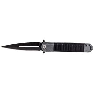 UZI 8" Covert Knife with Plain Stainless Steel Blade, Black/Gray UZK ...