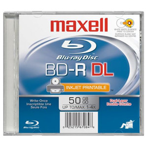 Maxell BD-R DL 50GB Blu-ray Recordable Disc 631013 - Adorama
