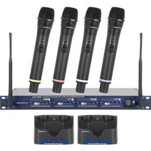 VocoPro UHF-5805-10 Professional Rechargeable 4 Channel UHF Wireless ...
