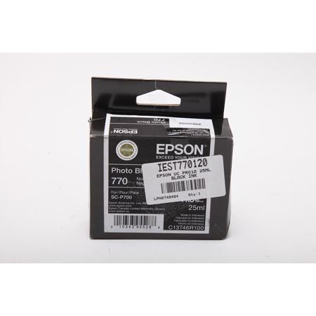 Used Epson T770 UltraChrome PRO10 Photo Black Ink Cartridge for ...