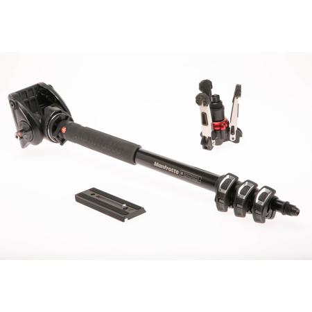 Used Manfrotto XPRO Aluminum Monopod with MVH500AH Fluid Video Head, 4 ...
