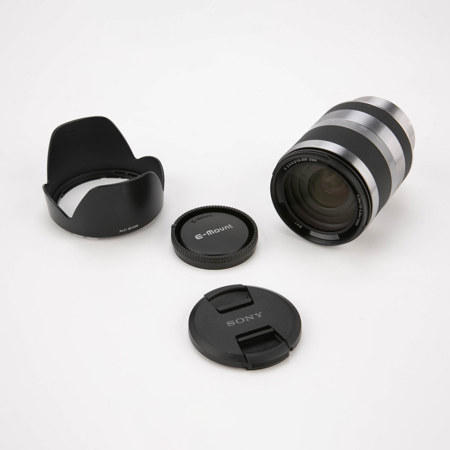 Used Sony 18-200mm f/3.5-6.3 OSS E-mount NEX Series Camera Lens, Silver