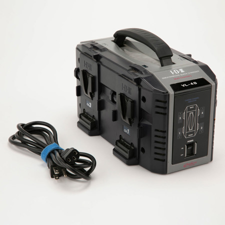 Used IDX VL-4S Multi-format 4-Channel Simultaneous V-Mount Li-Ion Fast Charger VL-4SE