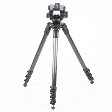 Used Manfrotto 504HD VD Fluid Video Head with 536 Carbon Fiber Tripod ...