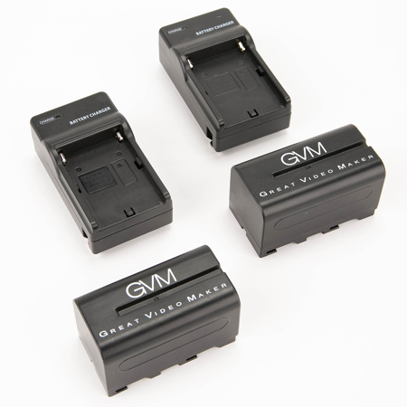 Used GVM NP-F750 4400mAh Batteries with Travel Chargers (Set of 2 ...