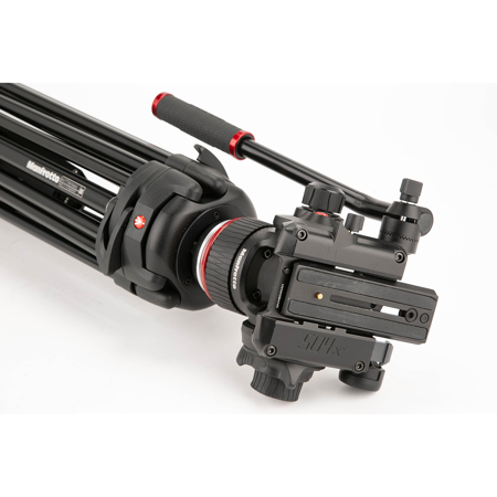 Used Manfrotto 504X Fluid Video Head with Aluminum Twin Leg Tripod ...