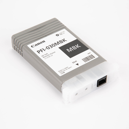 Used Canon PFI-030 Pigment Matte Black Ink Tank for the imagePROGRAF PRO Series, 55ml