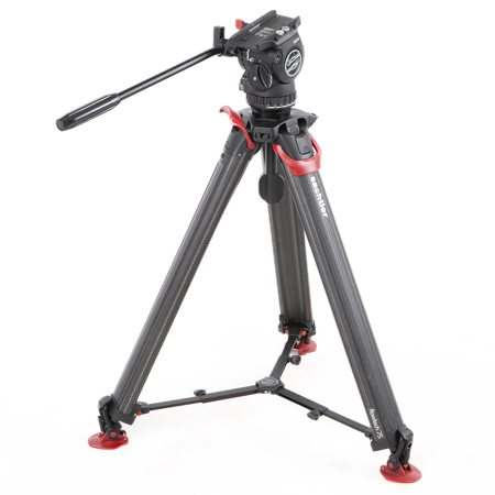 Used Sachtler System FSB 8 FT Sideload Fluid Head with Flowtech 75 Carbon Fiber Tripod & Mid ...