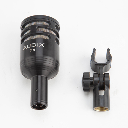 Used Audix D6 Dynamic Cardioid Kick Drum Microphone, 30Hz-15kHz ...