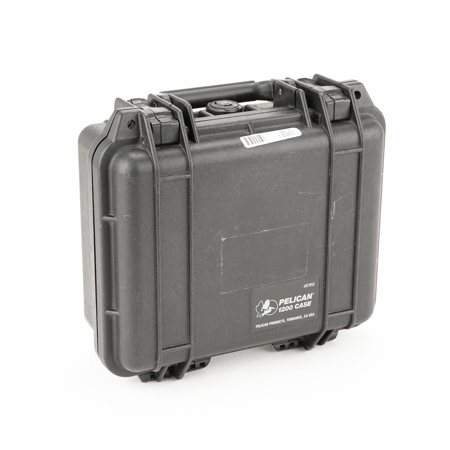 USED Pelican 1200 Watertight Mini-S Hard Case Without Foam Insert - Black