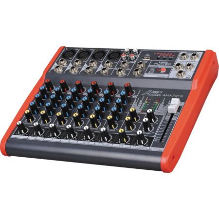 Audio 2000s AMX7313 Professional 8-Channel Audio Mixer with USB, DSP ...