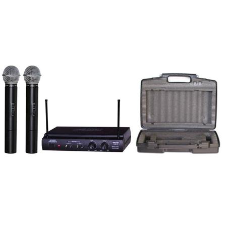 Audio 2000s AWM6032U UHF 2-Channel Wireless Handheld Mic System, 2x ...