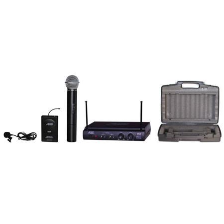 Audio 2000s AWM6032UL UHF Dual-Channel Wireless Lavalier/Handheld Mic ...