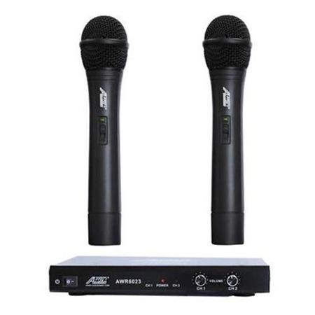 Audio 2000s AWM6023 VHF 2-Channel Microphone System w/ 2x Handheld ...