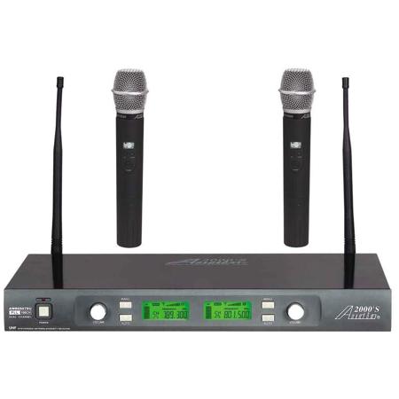 Audio 2000s AWM6547DU Handheld Wireless Mic System, AWR6547DU Rx, 2x ...