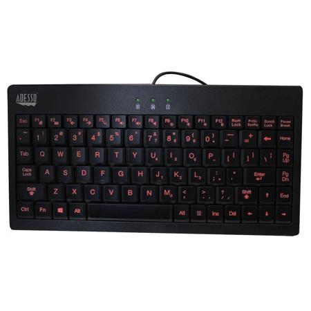 Adesso AKB-110EB SlimTouch 110 3-Color 87 Keys Illuminated Mini Wired ...