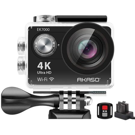 AKASO EK7000 12MP 4K Ultra HD Waterproof Wi-Fi Action Camera, Blue