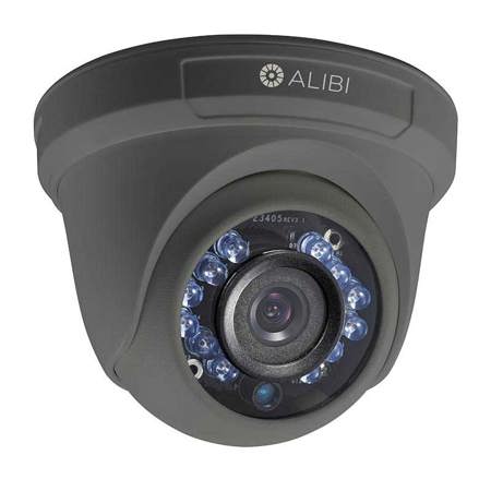 Alibi 1.0MP Day/Night Outdoor 720p HD-TVI Dome Security Camera, Gray
