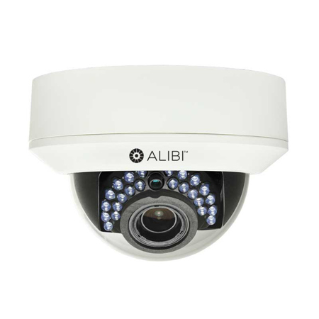Alibi 3.0MP D/N Outdoor Vandal-Proof IP Dome Camera with 65' IR ...