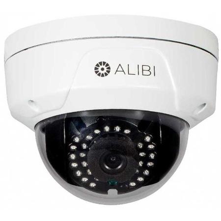 Alibi 2.1MP WDR Outdoor TDR Dome IP Security Camera, 4mm Fixed Lens, White